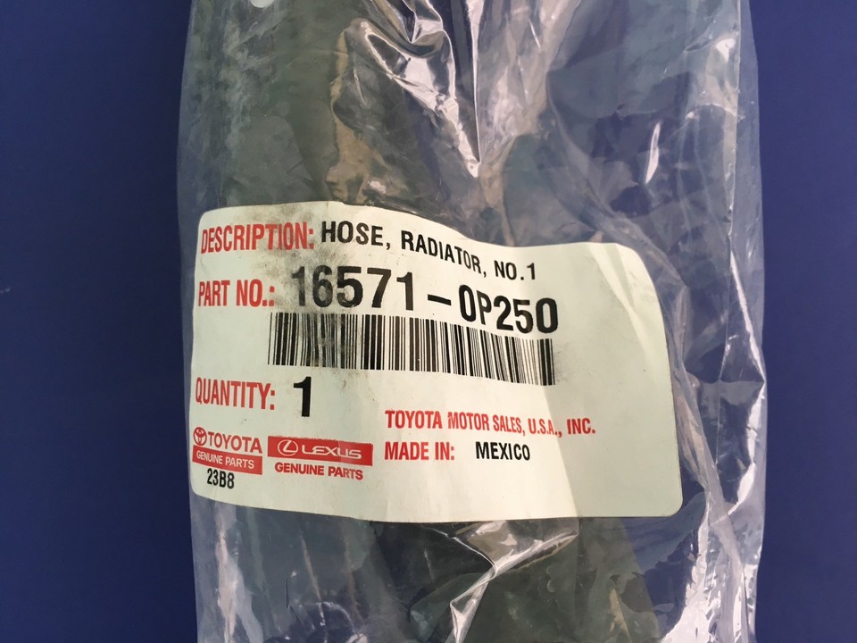 16571-0P250 Toyota Hose Radiator, New Genuine OEM Part | eBay