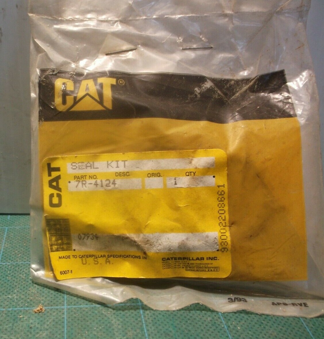 7R4124 Caterpillar Kit-Seal Valve Control Fits CP-563D CP-663E CS-323C ...