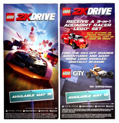 LEGO 2K DRIVE Game PROMO DISPLAY LOT Racing Posters XBOX PS5 | eBay