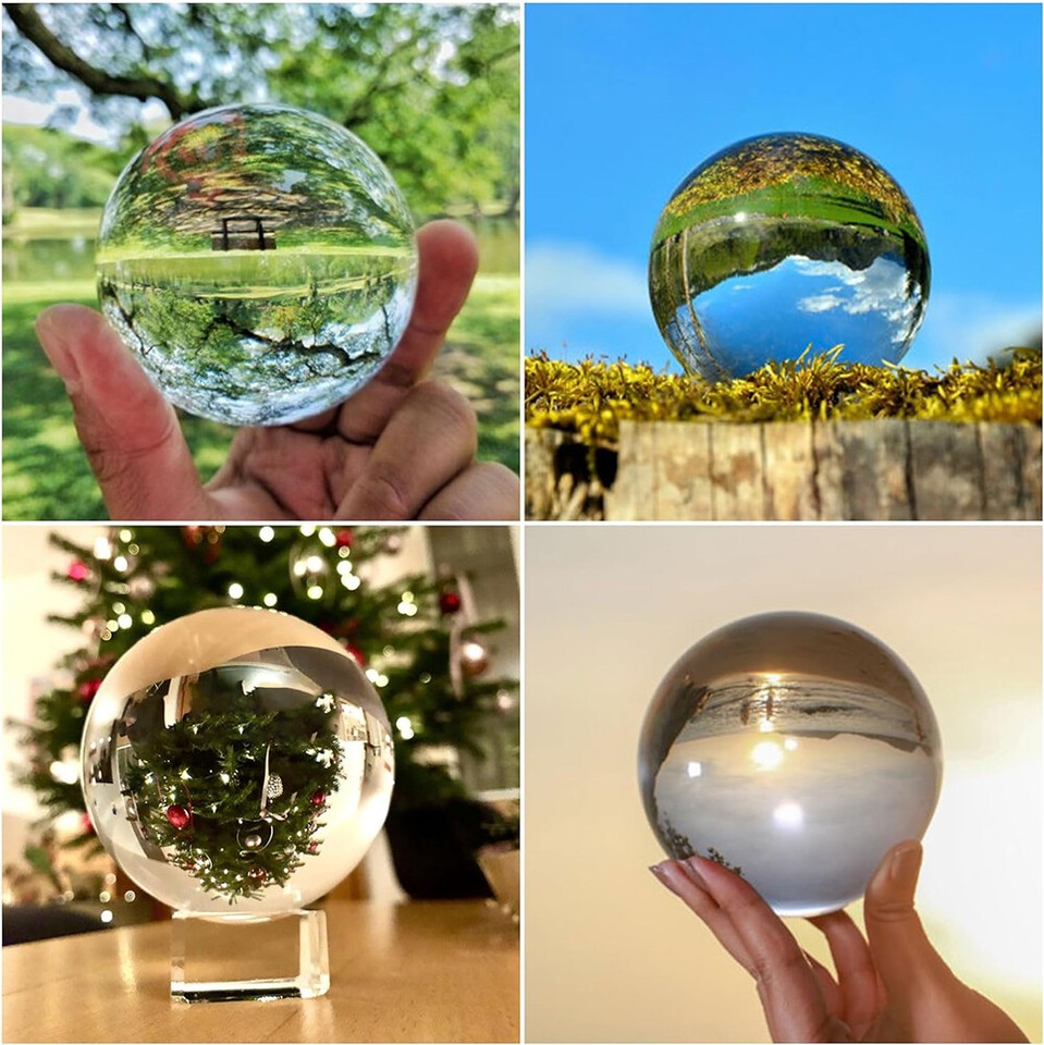 6mm to 100mm Transparent Glass Balls Crafts Marbles Sphere Clear Marble ...
