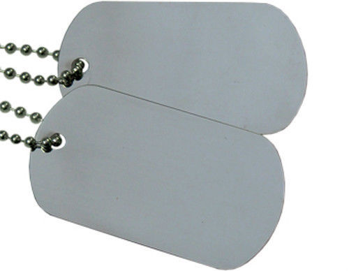Blank Military Dog Tags Identification Tag NSN 8465 00 242 4804