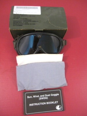 Vietnam Era US Army Tanker SWD Sun Wind Dust Goggles Original Box ...