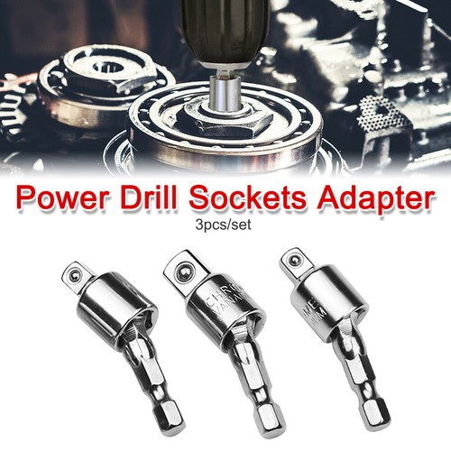 Hex Shank Extension Power Drill Sockets Adapter Sleeve 360 Rotatable AU ...
