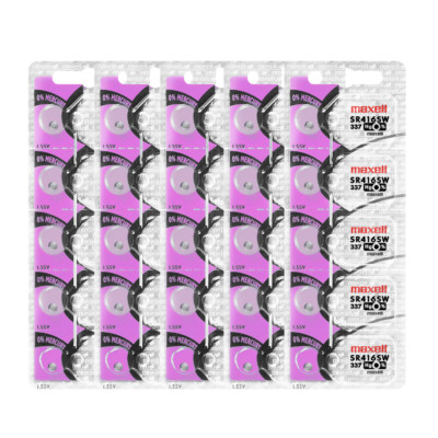 Maxell 337 SR416SW Silver Oxide Watch Batteries (25 Batteries) | eBay