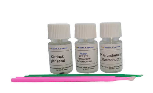 Touch-Up Set Suitable for VW, LP3G/P3G Flash Red+Clear Varnish + Primer ...