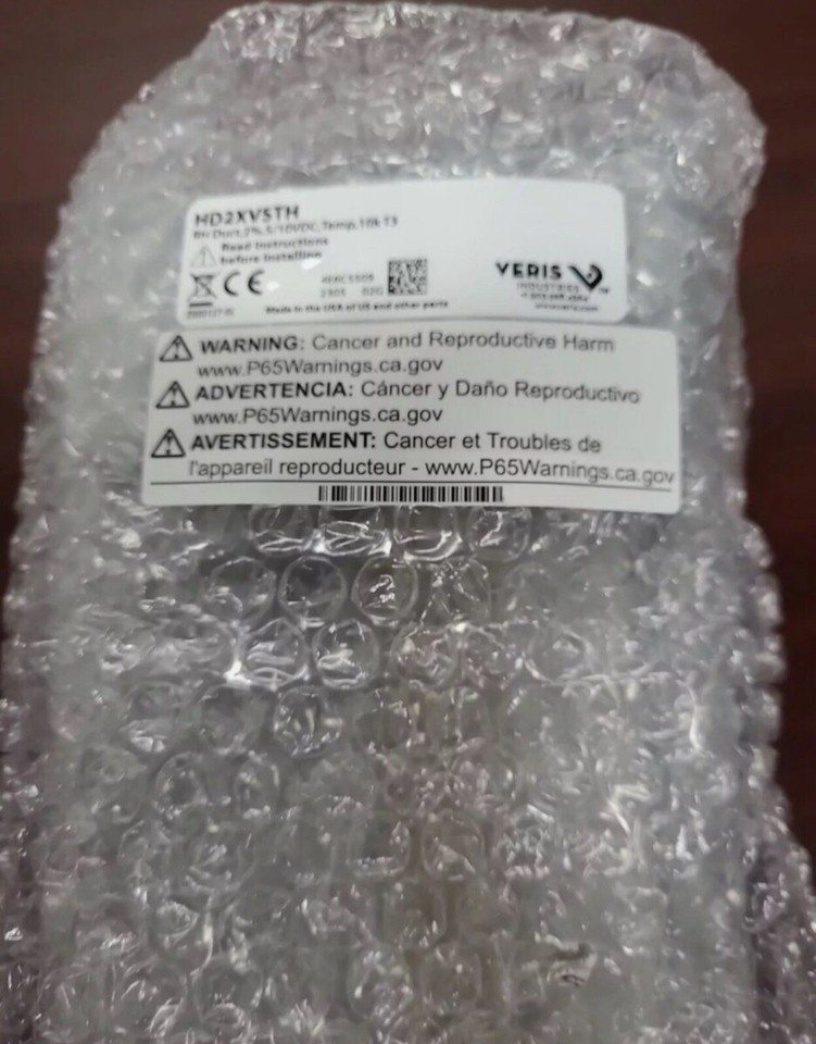 Veris HD2XVSTH Humidity Sensor Duct Mount ±2% 0-5 VDC or 0-10vdc ...