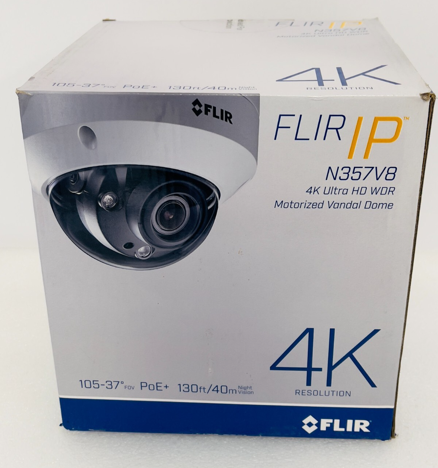 Lorex by FLIR N357V8 4K 8MP POE Outdoor Vandal-Resistant Network Dome ...