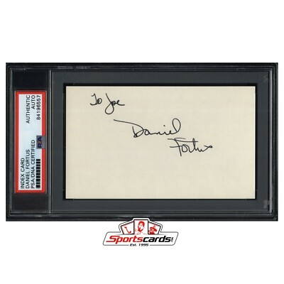 Daniel Fortus Signed 3x5 Index Card Broadway Actor d. 1984 PSA/DNA | eBay