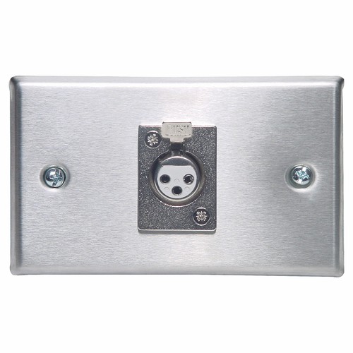 Redback 3 Pin XLR Horizontal Steel Microphone Wall Plate | eBay Australia