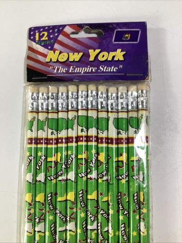 New York Empire State Pencils Vintage 1980s Lot Of 12 Green | eBay