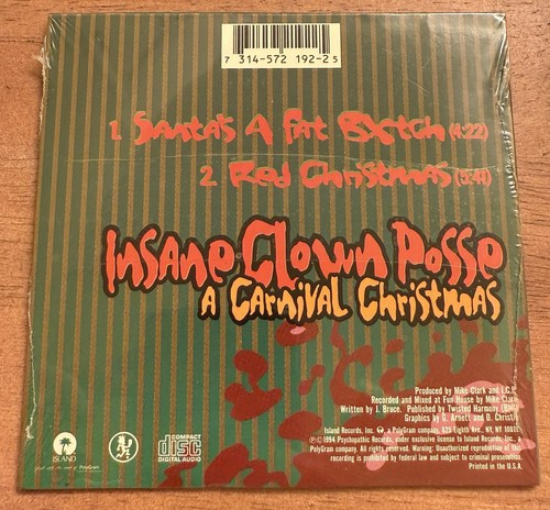 Insane Clown Posse (ICP) "A Carnival Christmas" CD SEALED/Brand NEW ...