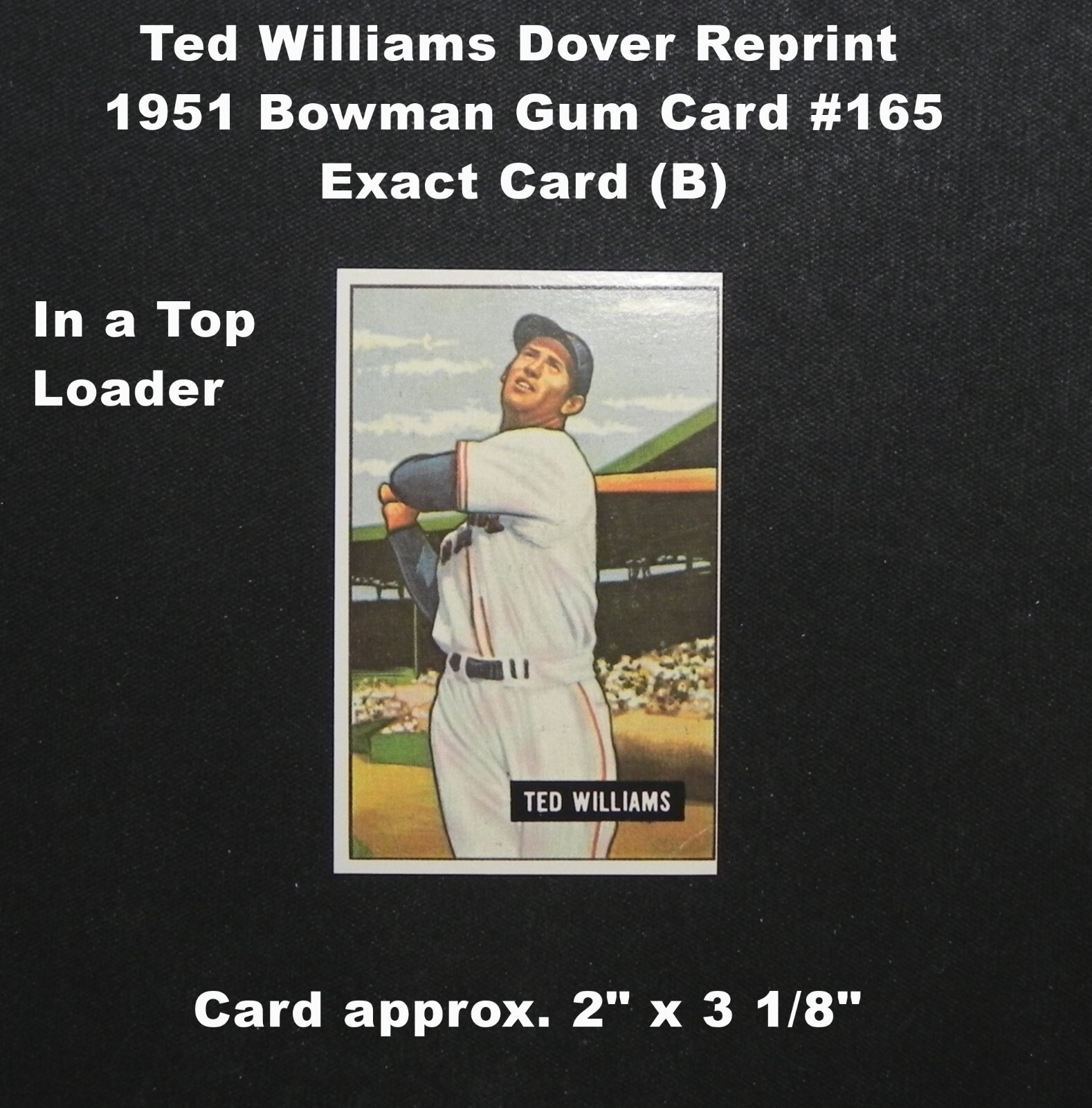Ted Williams Dover Reprint of 1951 Bowman Card #165 _ EXACT CARD (B) | eBay