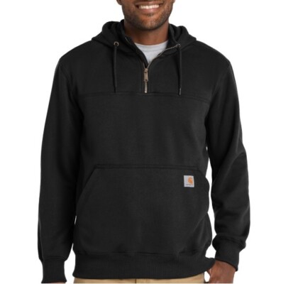 Carhartt 100617 PAXTON Men's XL BLACK HVYWGHT 1/4-Zip Mock Sweatshirt ...