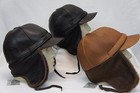 100% Sheepskin Shearling Leather Fur Elmer Fudd Aviator Captain Trapper ...