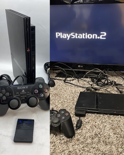 PlayStation 2 PS2 Slim Console SCPH-77001 W/ Controller & Memory Card ...
