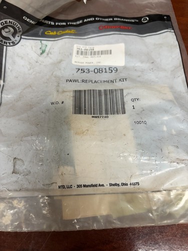 Genuine MTD 753-08159 Pawl Replacement Kit | eBay