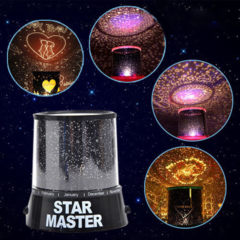 Romantic Led Cosmos Star Master Sky Starry Night Projector Bed Light ...