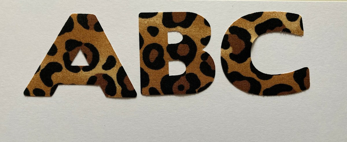 Animal Print Letters Printable Leopard Print Iron On Die Cut Fabric