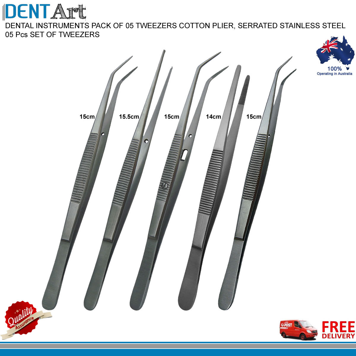 DENTAL SURGICAL INSTRUMENTS COLLEGE DRESSING SEMKEN TWEEZERS COTTON ...