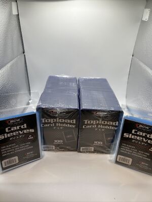 BCW 3X4 Toploaders 35pt Point for Standard Cards 200 Toploaders and ...