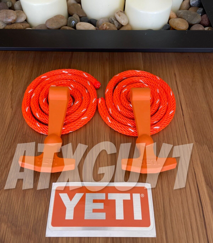 YETI Latch Kit - Blaze Orange - Trim Kit Rope, Latches, & Sticker | eBay