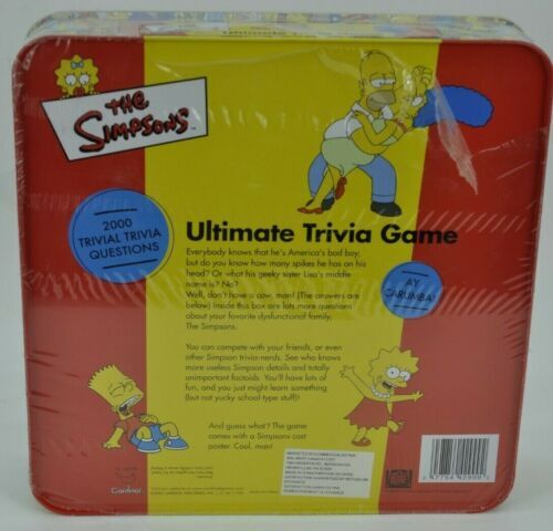 The Simpsons Ultimate Trivia Game; Questions, Collector's Tin, Poster ...