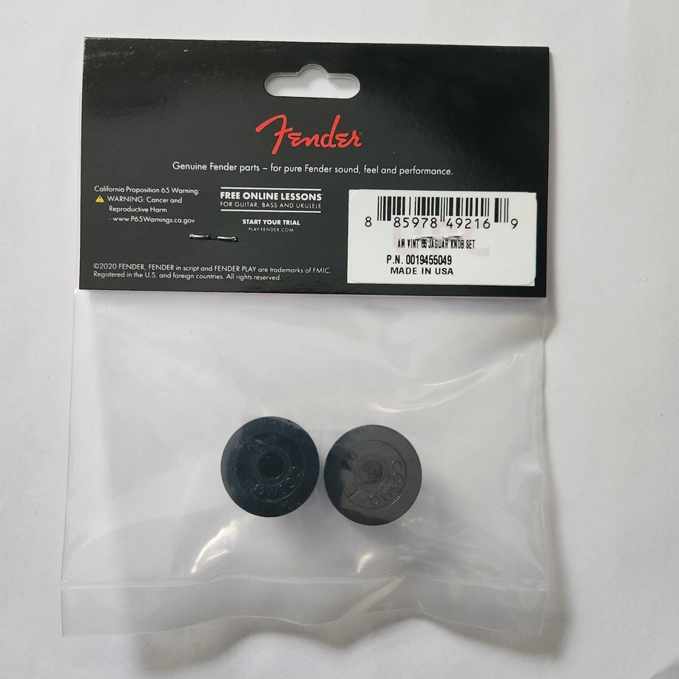 Fender Pure Vintage 1965 Jaguar Mustang Guitar Skirted Knob Set of 2 Knobs 885978492169| eBay