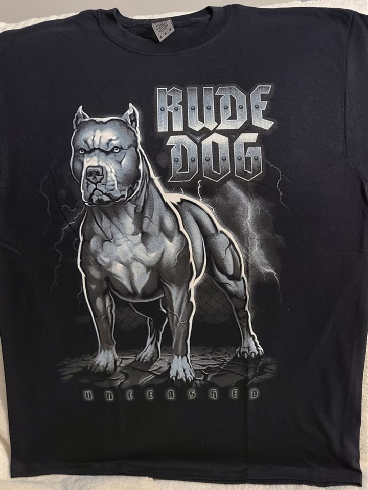 PIT BULL TERRIER RUDE DOG UNLEASHED LIGHTNING PITBULL T-SHIRT | eBay