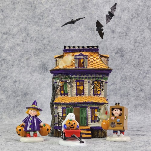 Department 56 Halloween Mini Halloween House Set of 4 #56-35038 | eBay