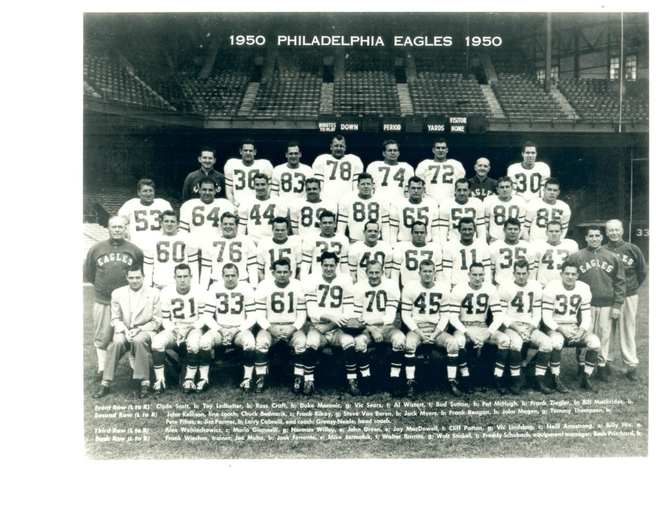 PHILADELPHIA EAGLES 8X10 TEAM PHOTOS LOT OF 4 1948 1949 1950 1958 ...