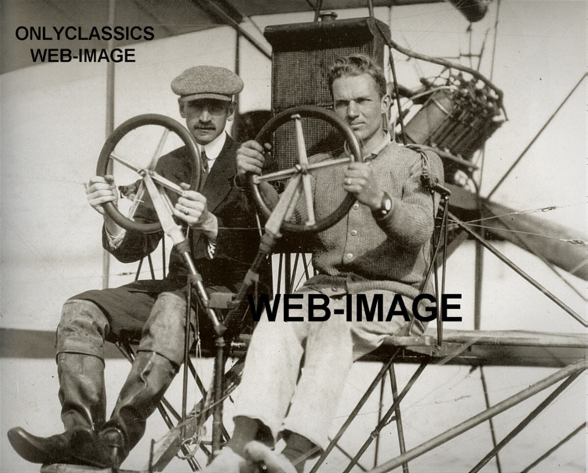 1909 AVIATION PIONEER GLENN CURTISS GOLDEN FLYER BIPLANE AIRPLANE 8X10 ...