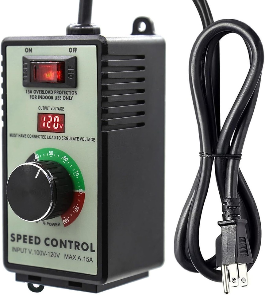 Variable Speed Controller for Router Fan Electric Motor Rheostat 120V ...
