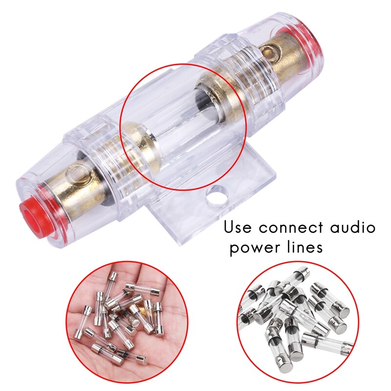 Car Stereo 8 Gauge Support Fuse Holder and Fuse 60 Audio Cable D7P6 ...