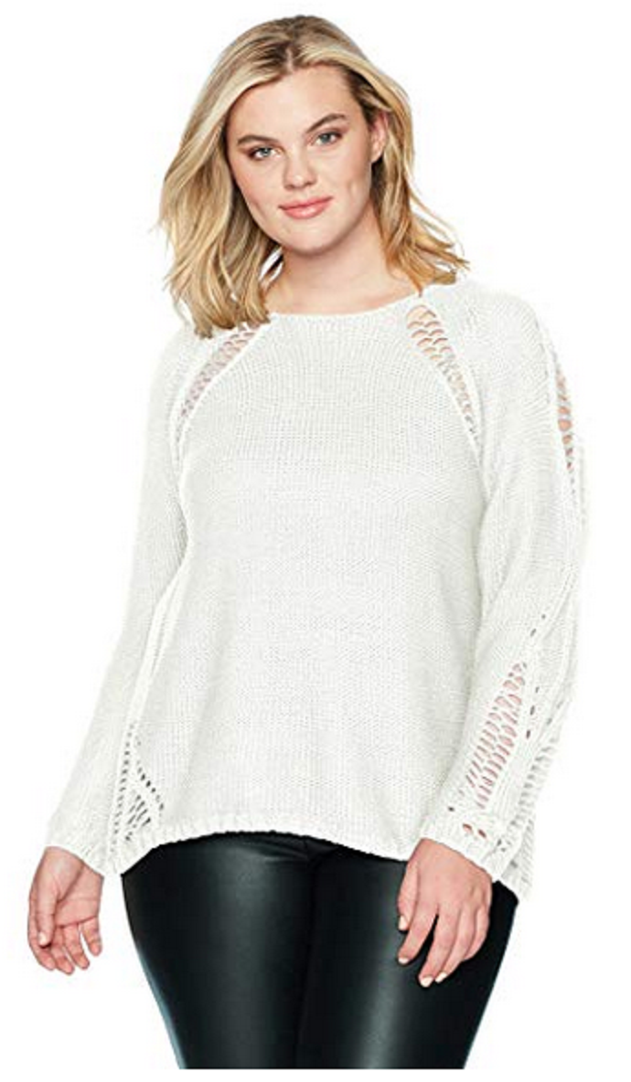 Rebel Wilson X Angels Womens New $98 Open Knit Pullover Sweater 2X Plus ...