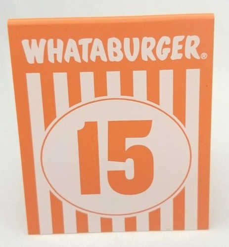Individual WHATABURGER Restaurant Table Tent Numbers - Discontinued ...
