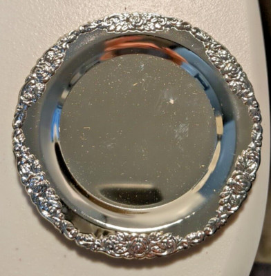 Lot of 6 Silver Plate Flat Surface Plate, 4 1/8 wide. | eBay