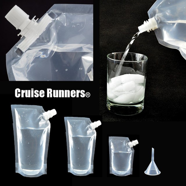 Cruise Ship Flask Kit 6 Pc. 32oz Rum Runners Alcohol Liquor Smuggle ...