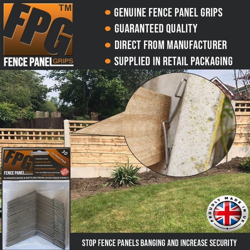 Fence Panel Grips Clips Stop Fence Panels Rattling Anti Rattle 30 Pk ...