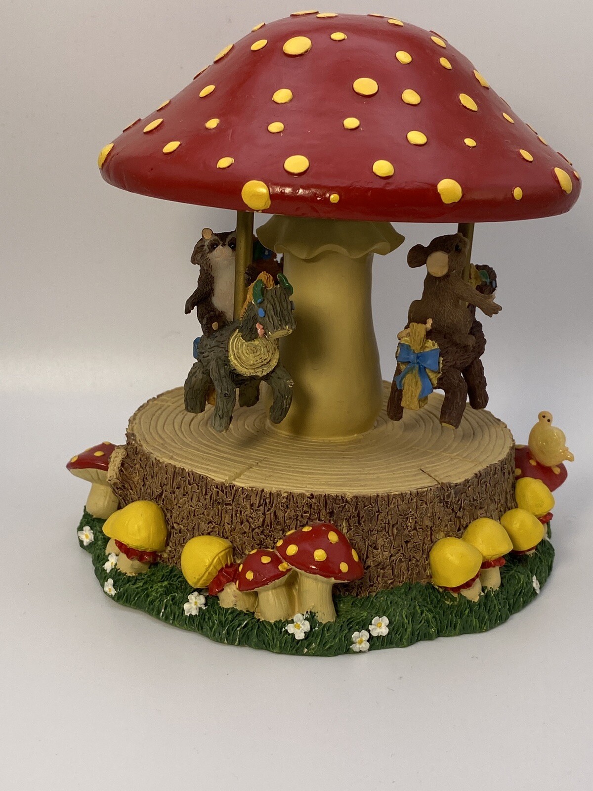 1998 Fitz and Floyd TEENY TINY TAILS MUSHROOM CAROUSEL MUSIC BOX W/ BOX #80/6 | eBay