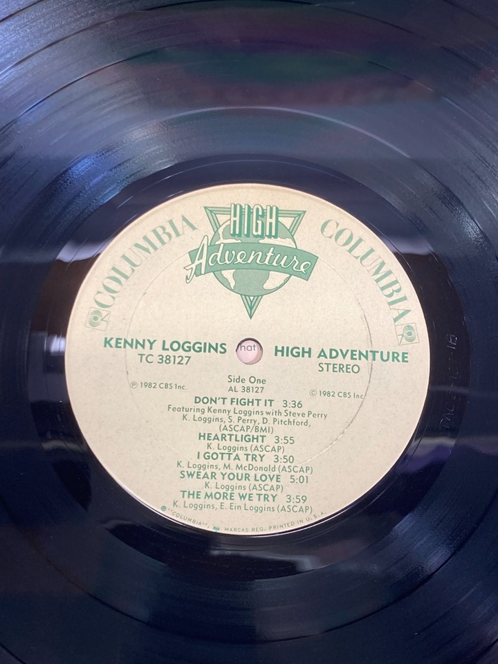 Kenny Loggins High Adventure Vintage Vinyl LP 1982 Columbia Record TC ...