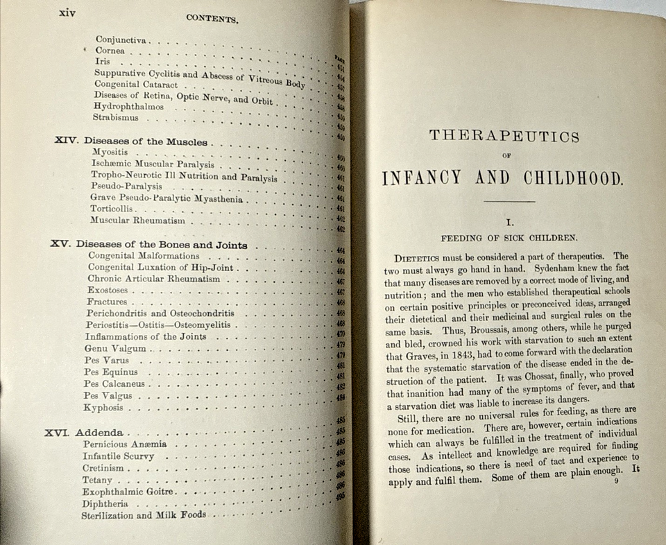 Therapeutics Infancy and Childhood Pediatrics Jacobi 1896 Antique ...