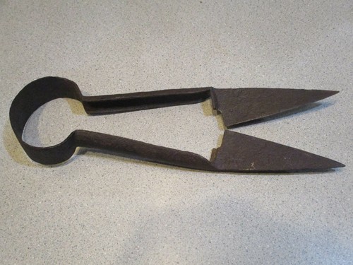 Signed Primitive Antique Wrought Iron Scissors Sheep Shears Tool Henry ...