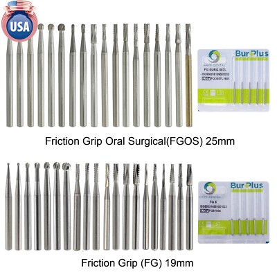 Wave Dental Surgical Bur Round Long 25mm Carbide Bur Friction Grip FG ...