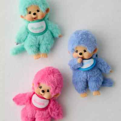 Monchichi COLORS [Pink, Mint Green, Blue] SET Mascot Keychain Plush S Size | eBay