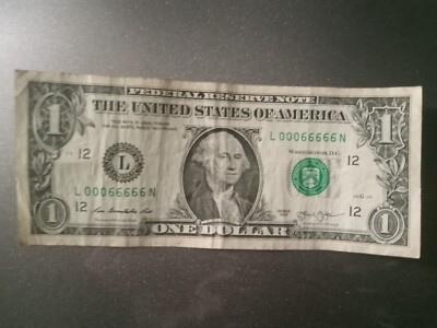 Very cool rare, unique fancy serial number dollar bill | eBay