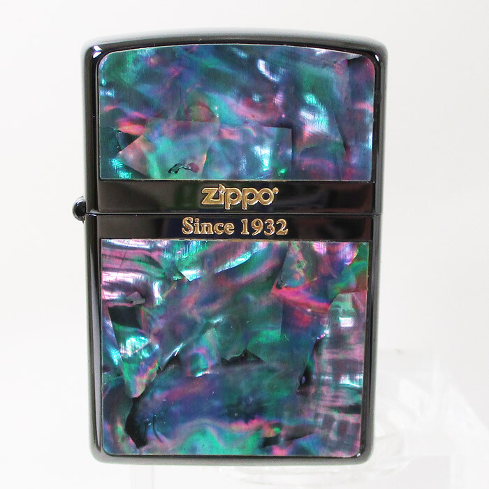 Zippo Shell Inlay Etching Black Gold Logo Oil Lighter Regular Case ...