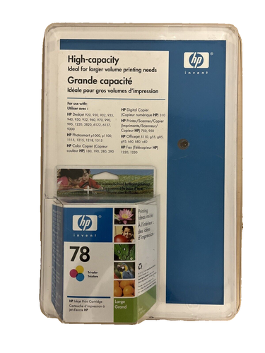 HP 78 High-Capacity Tri-Color Inkjet Print Cartridge C6578AN | eBay