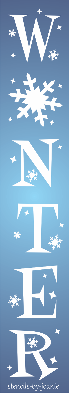 Joanie 7 pc Stencil Winter Snowflake Stars Holiday Christmas Porch Sign ...