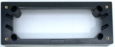 Black Quad Mounting Block 4 gang Base GPO power point 25mm Deep 4 Way ...