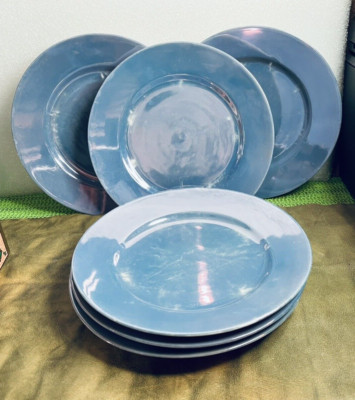 VINTAGE Blue Lusterware Plates 7-1/4” Made JAPAN Set 6 | eBay